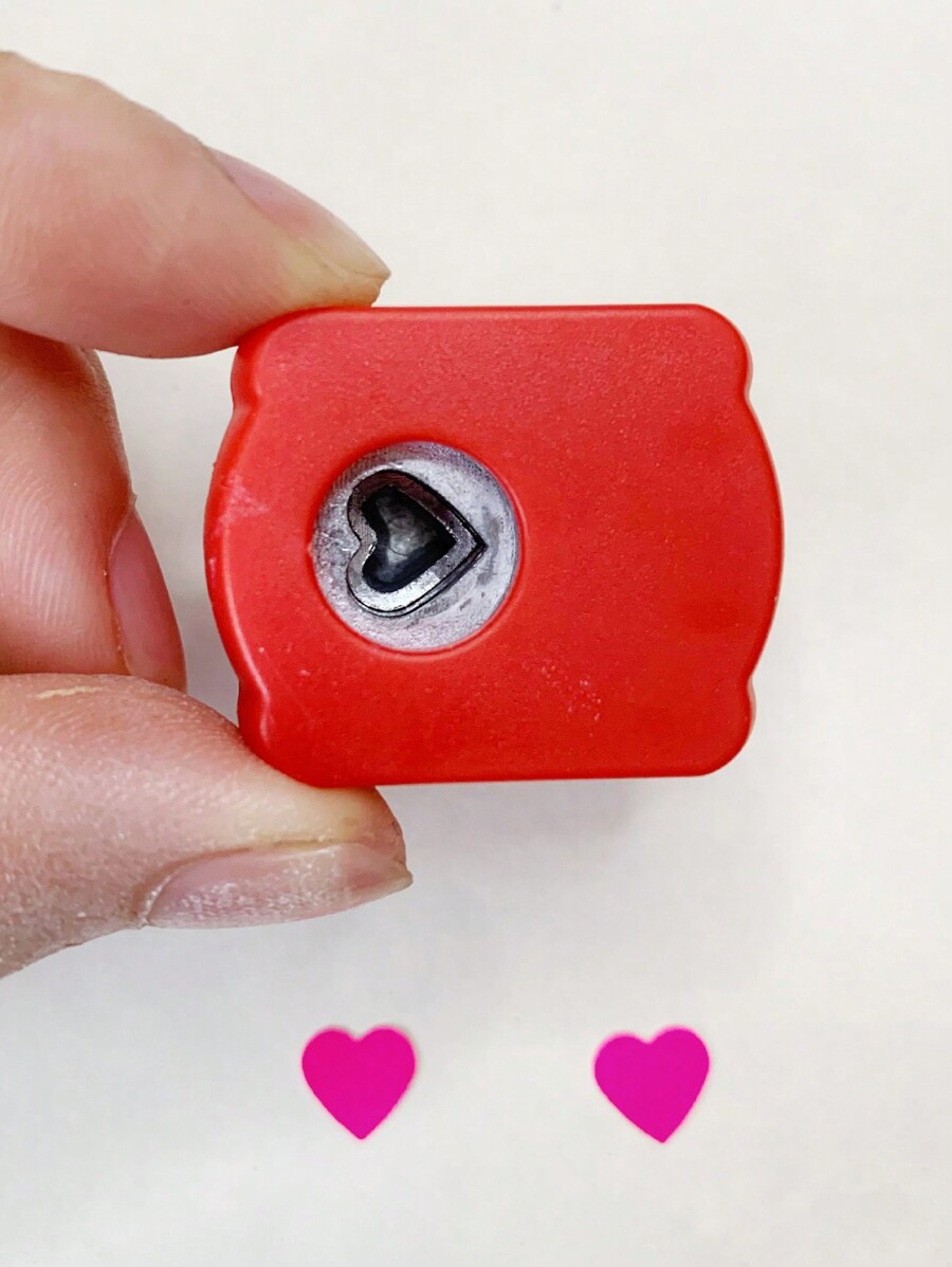 Mini Red Heart-Shaped Hole Puncher Diy Paper Craft Scrapbook Punch Tool ...