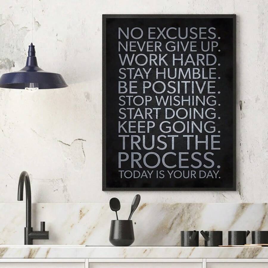 One Motivational Quotation Art Poster With 3D Texture, Suitable For ...