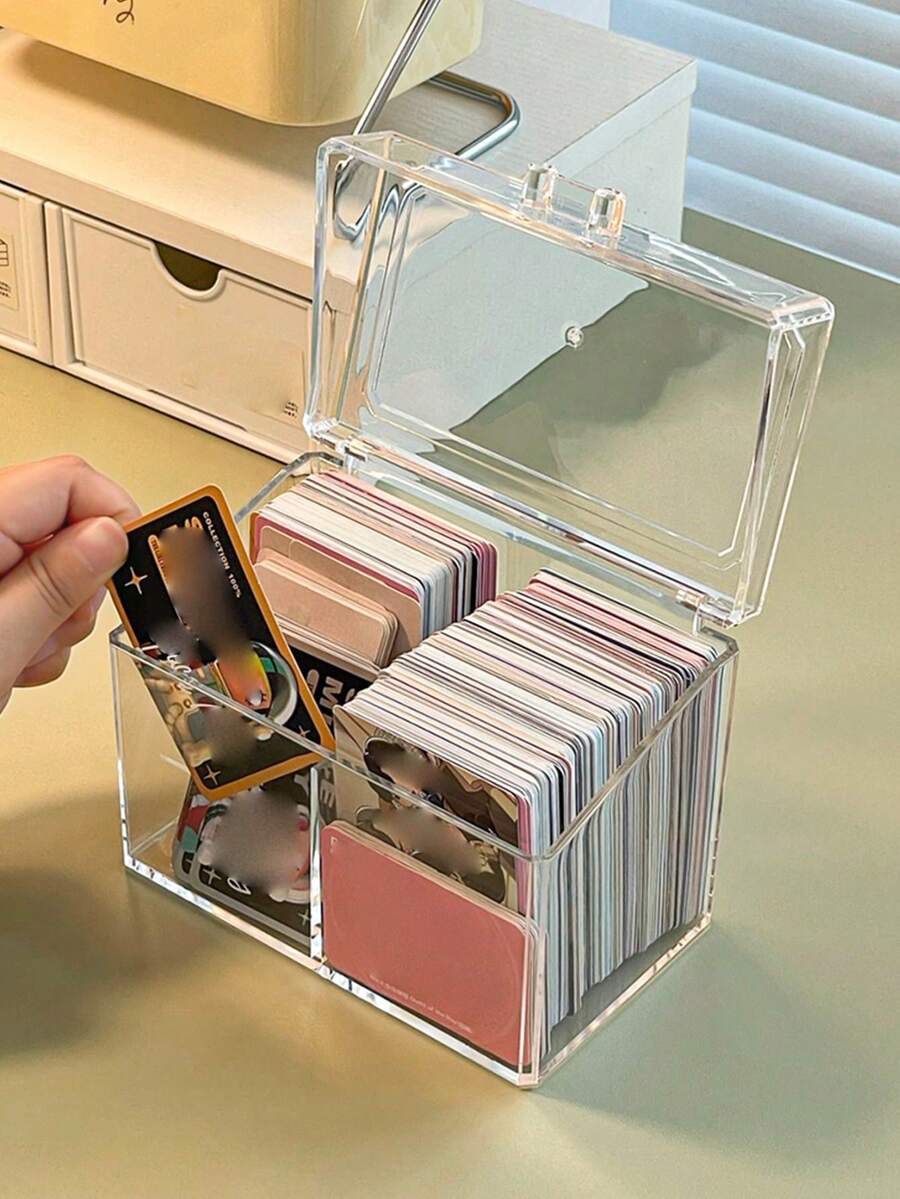 1pc Transparent Storage Box, Collectible Blind Box Card Organizer With ...