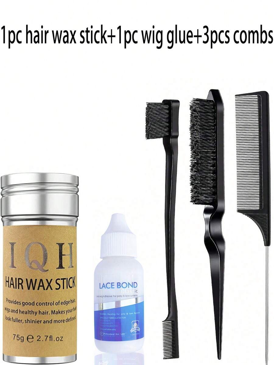 5 Pcs/Set Hair Styling Products,Kit Includes:1PC Hair Wax Stick For ...