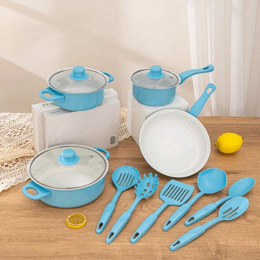 Complete Kitchen Set 15 Pieces Cookware Pan | SHEIN USA