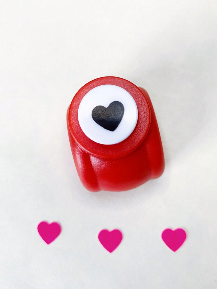 Mini Red Heart-Shaped Hole Puncher Diy Paper Craft Scrapbook Punch Tool ...