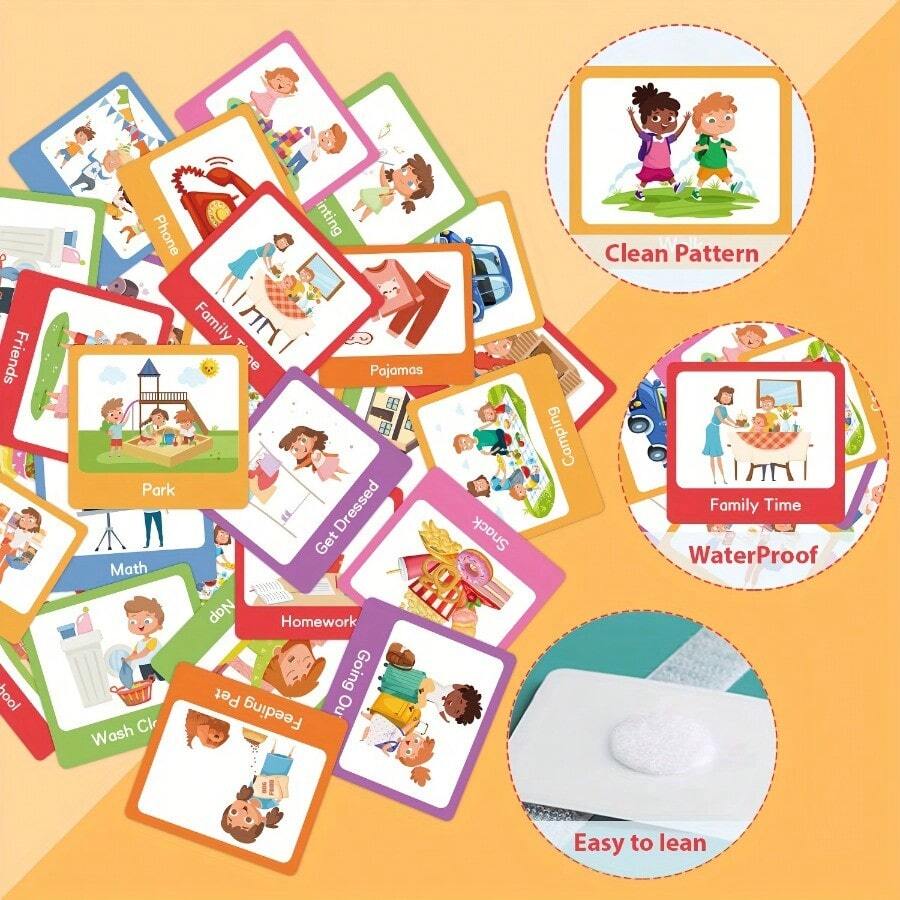 60pcs Visual Schedule Cards, Daily Routine Cards For Home Day Night ...
