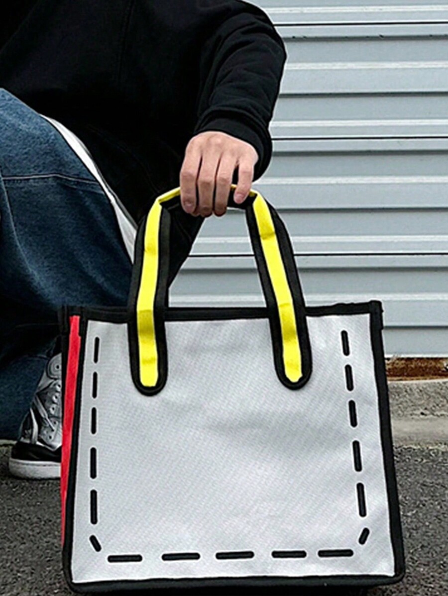 Men's Casual Large Capacity Work/Study Tote Bag Top Handle Bag Shopping ...