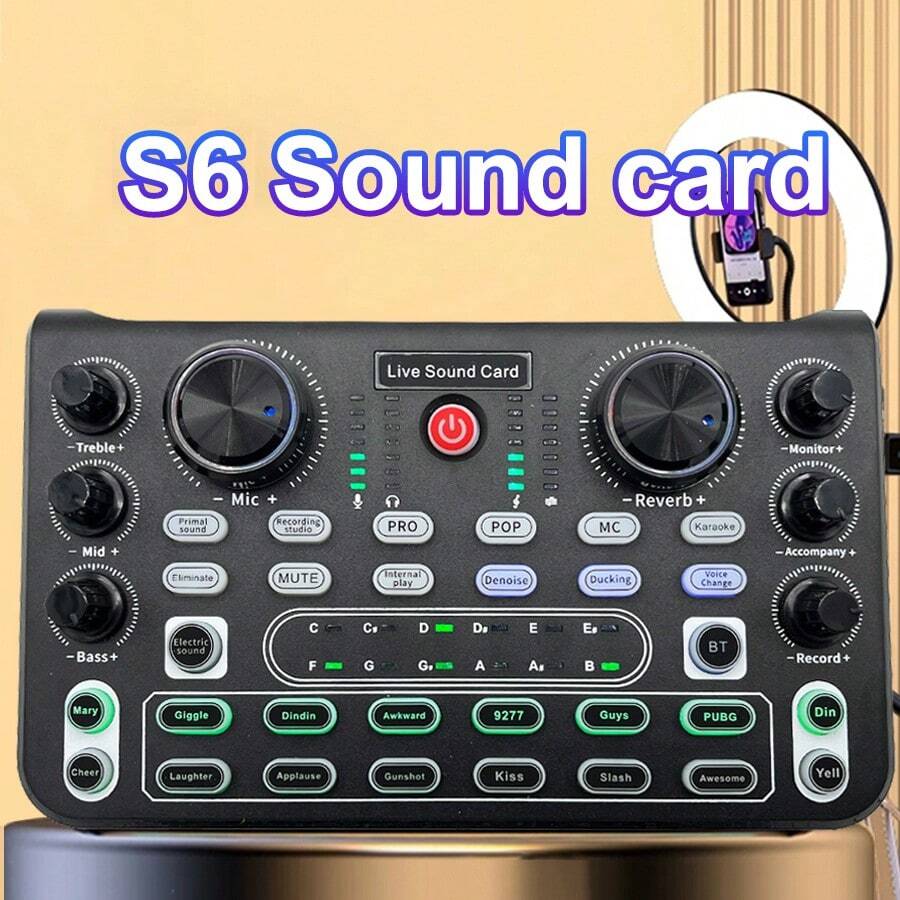Sound Mixer Board Live Sound Card For Live Streaming Voice Changer ...