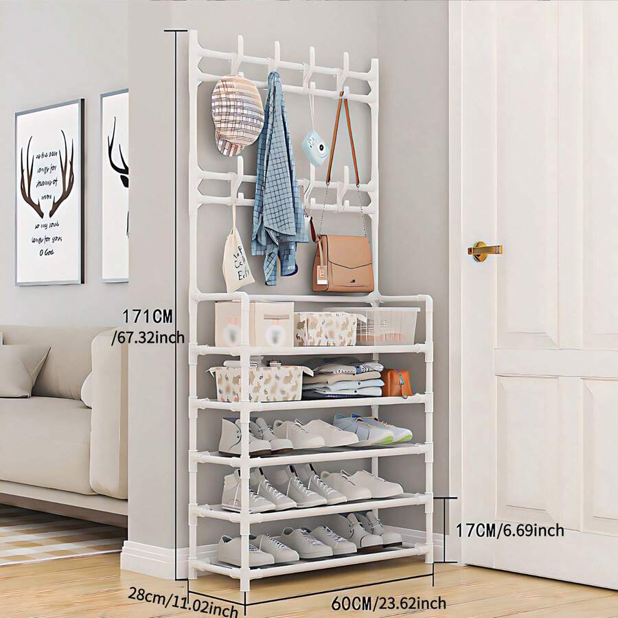 Multifunctional Shoe Rack, Easy Assembly, With Multiple Layers For ...