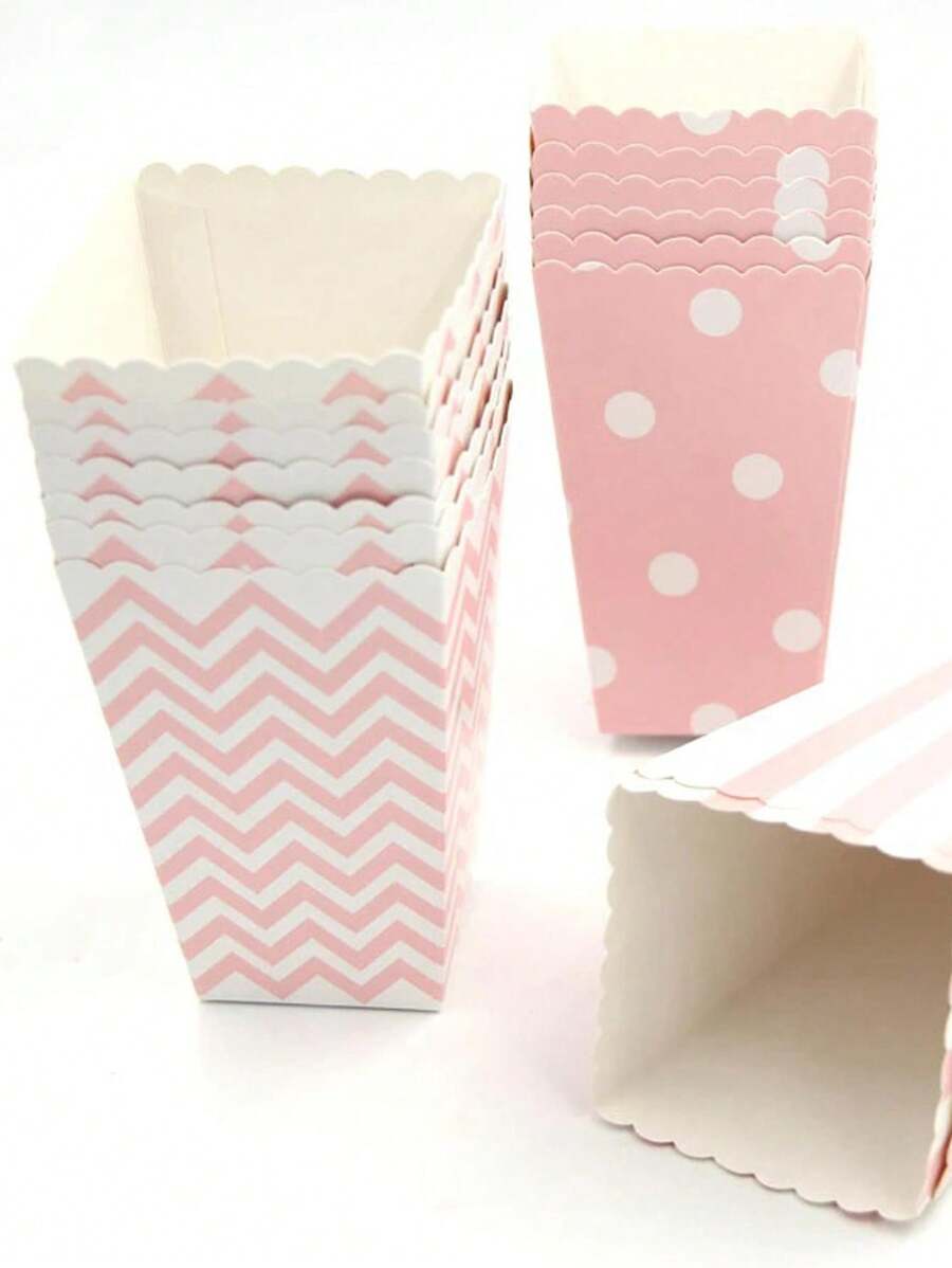 12pcs Ripple Popcorn Boxes, Disposable Party Supplies Packaging ...
