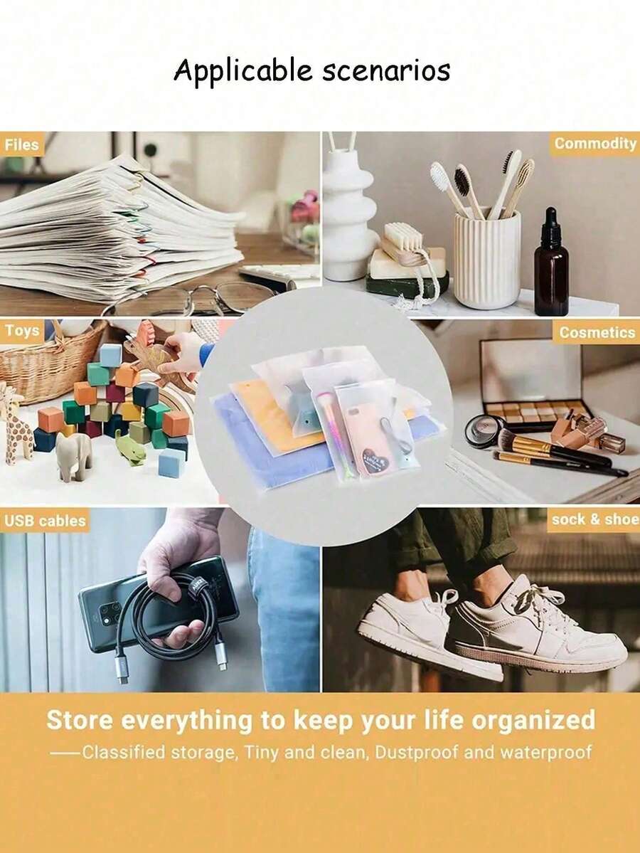 10pcs Shirt Packaging Bag Set, Sealed Polyester & Plastic Bags ...