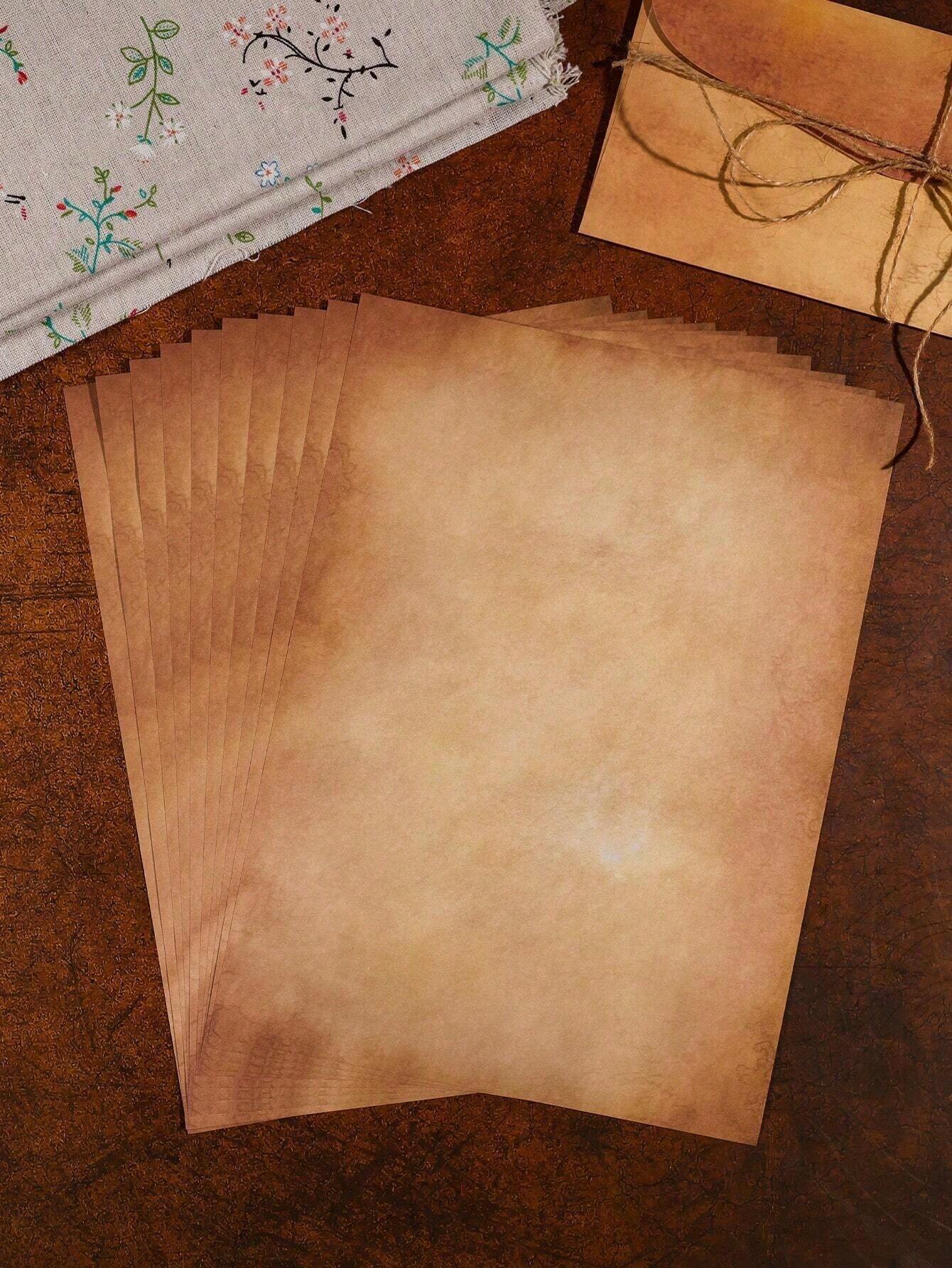 10 PCS Vintage Kraft Paper Letterheads, Nostalgic Years Series Retro ...