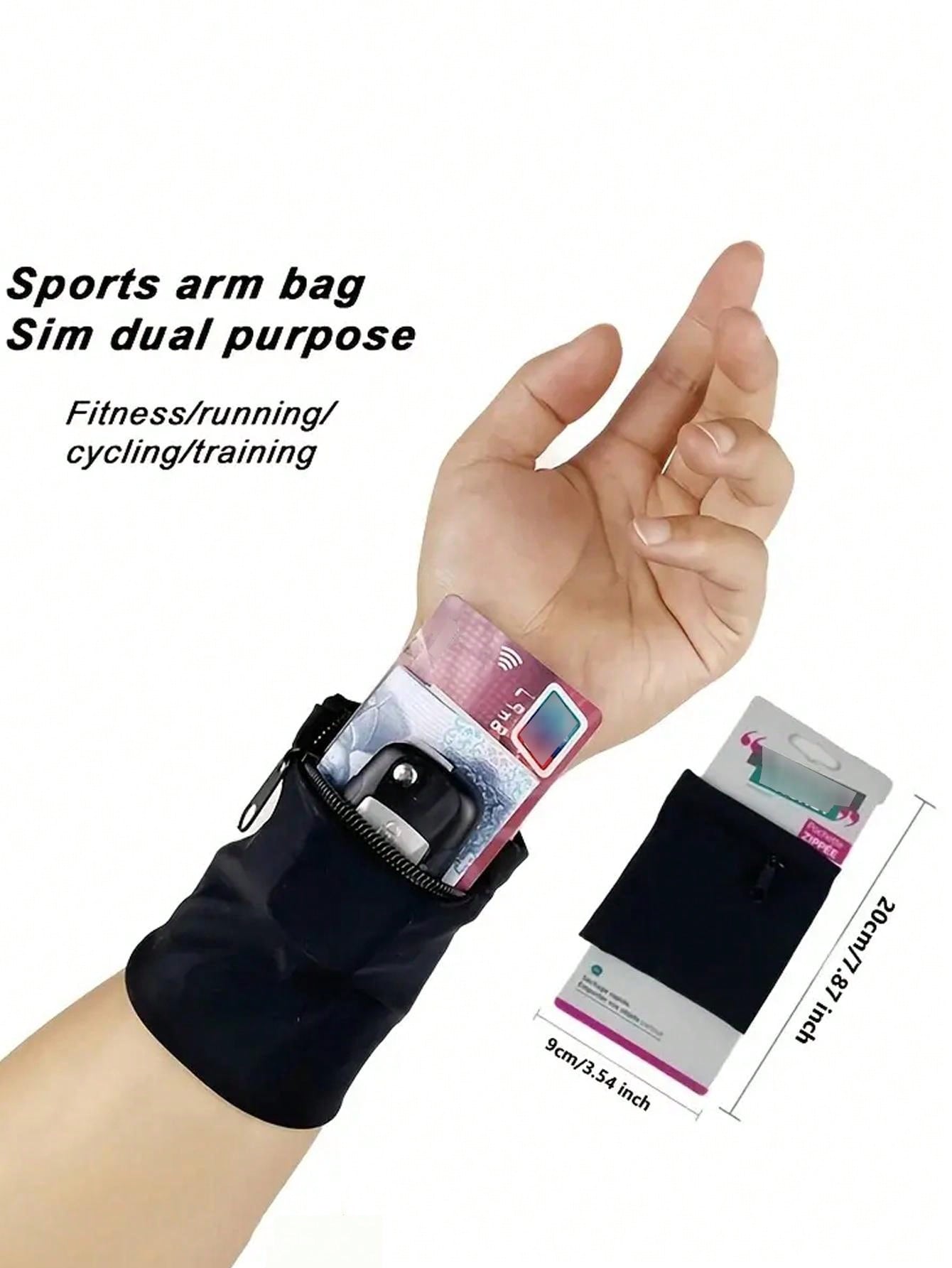1pc Multifunctional Sports Wrist Wallet Pouch, Fitness Running Zipper ...