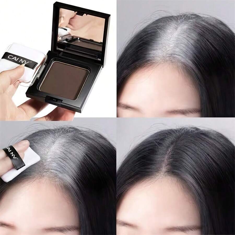 One-Time Hair Shadow Powder - Instantly Cover Gray Hair And Modify ...