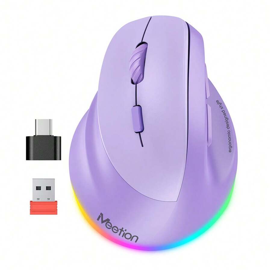 High-End Business Office Mouse, Purple Wireless Bluetooth Mouse ...