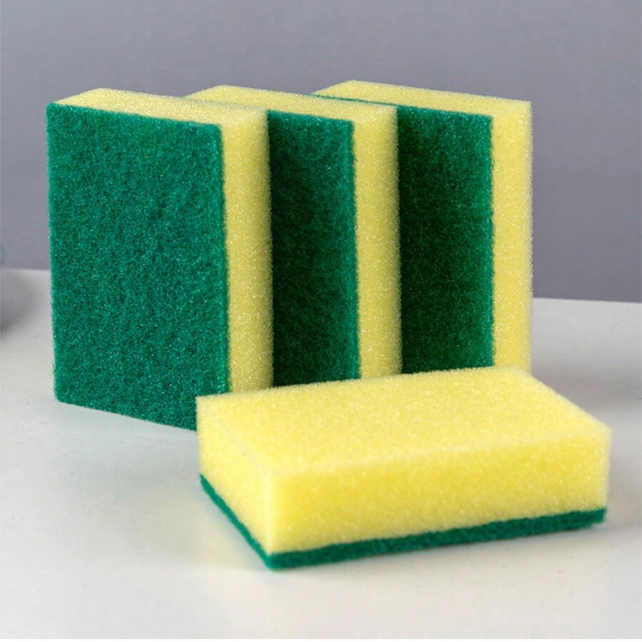 Non-Scratch Cellulose Scrub Sponge, Dual-Sided Dishwashing Sponge For ...
