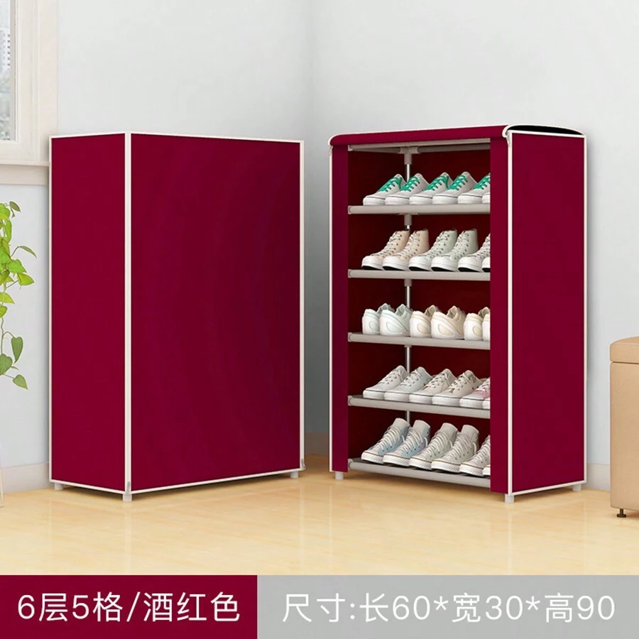 Shoe Rack Shoe Rack 6 Tier Dustproof Shoe Storage Cabinet Adjustable ...