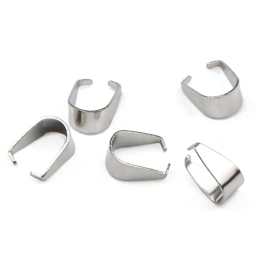 100pcs Stainless Steel Peanut Shaped Clasps For Diy Jewelry Making, No ...