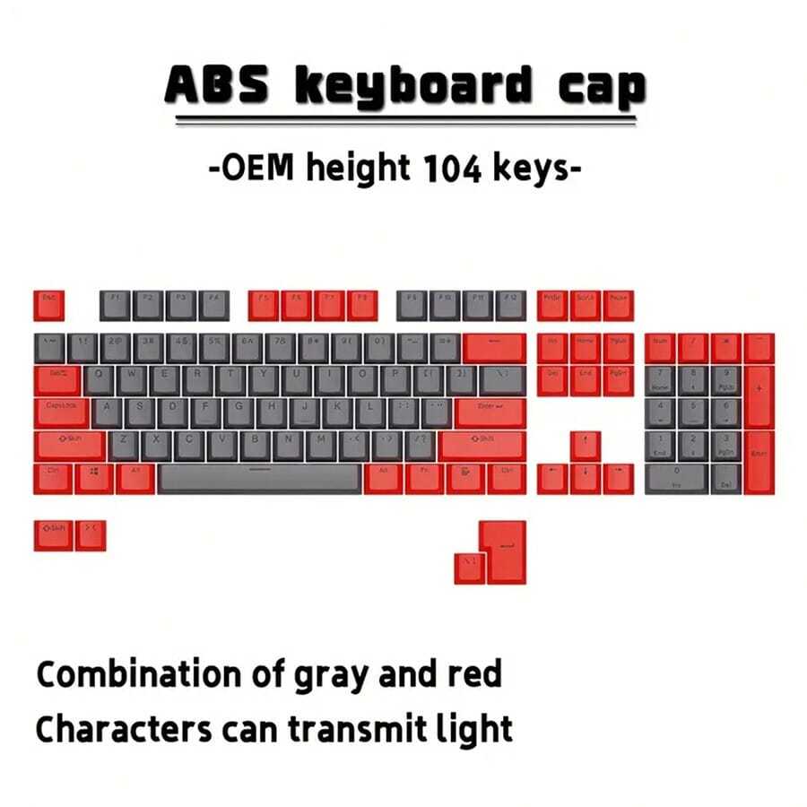Keycap OEM Height Mechanical Keyboard Cap Compatible ABS Material With ...