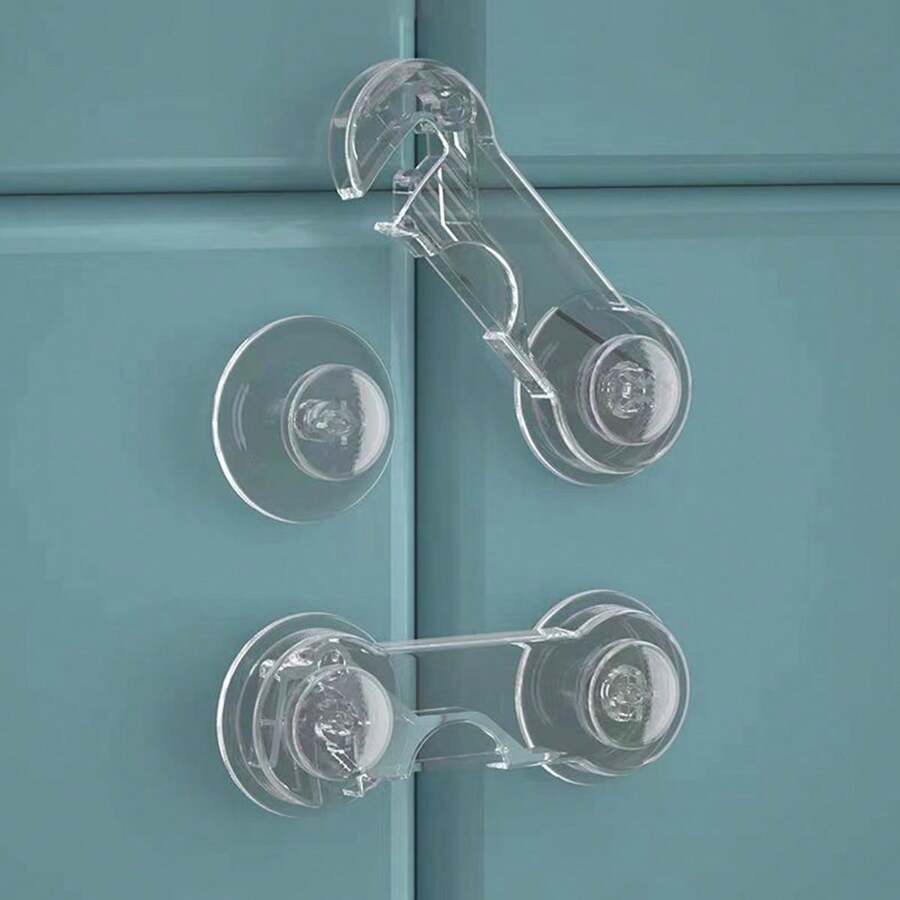 3pcs Transparent Refrigerator Child Safety Lock, Baby Proof Cabinet ...
