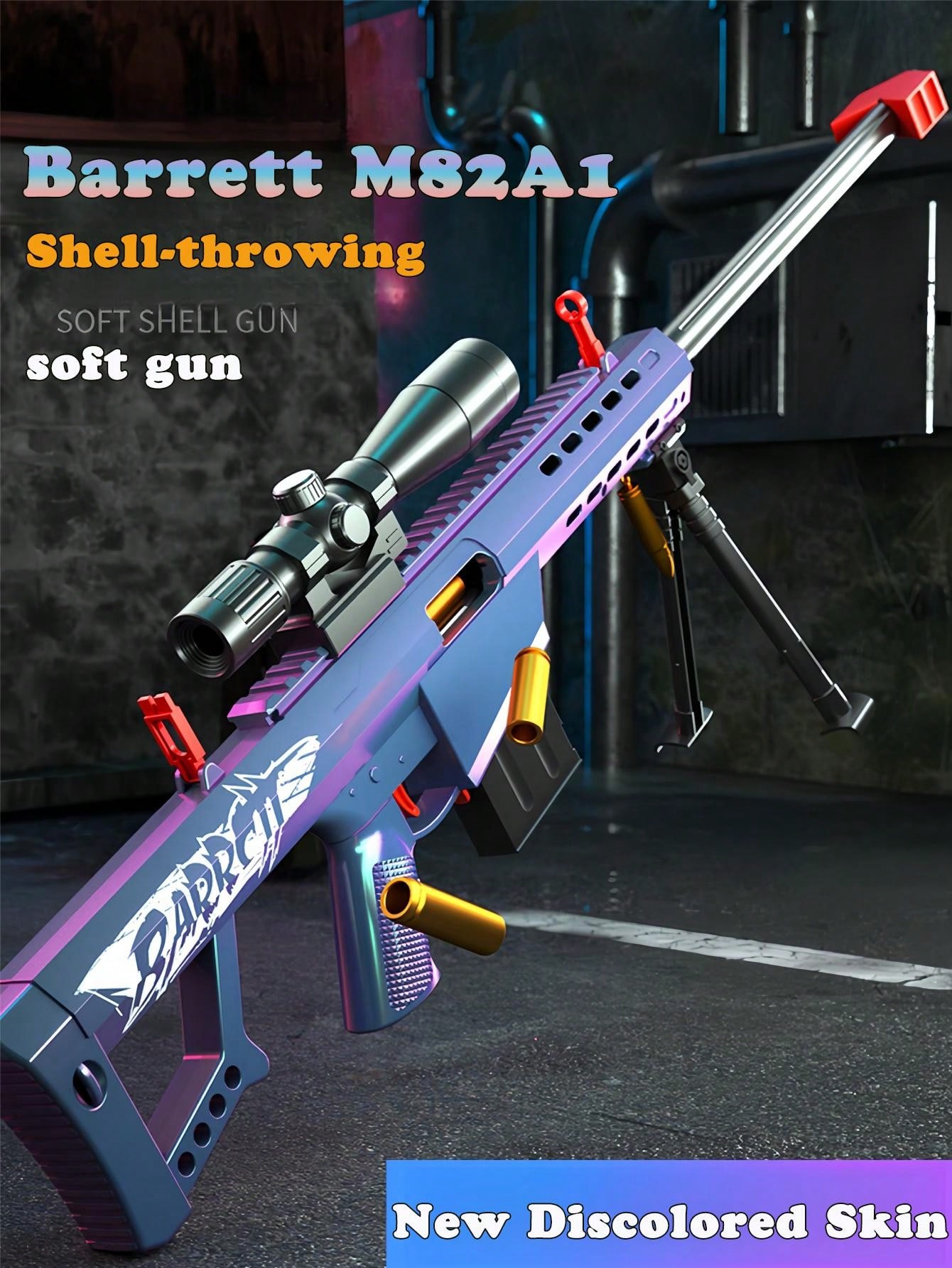 Diy Assembled Eva Foam Bullet Shell Barret M81a1 Soft Bullet Toy Gun ...