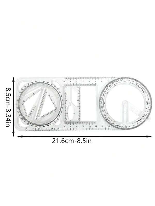 1pc Multifunctional Drawing Ruler, Geometry Ruler For Junior ...