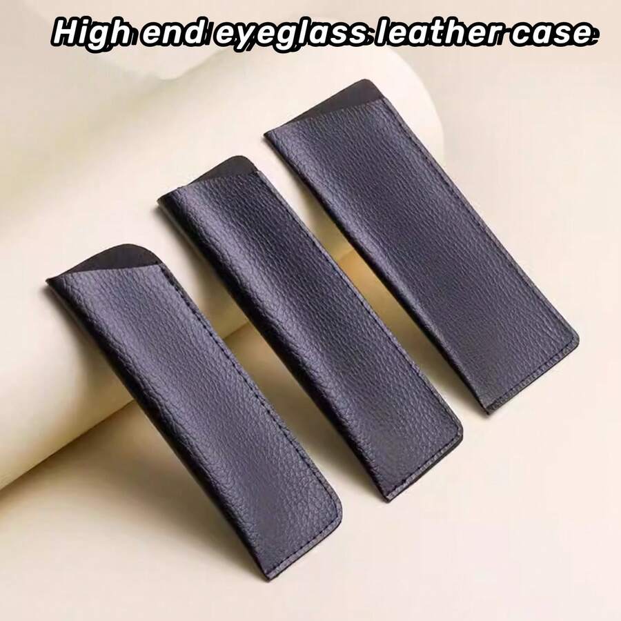 Eyeglasses Organizer, Simple Black Leather Portable Storage Box With ...