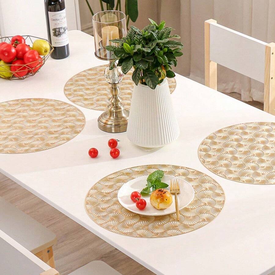 1pc Pvc Western-Style Meal Mat, Rectangle Heat Insulation Dining Table ...