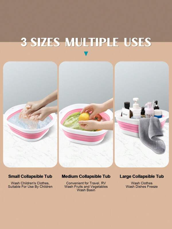 Collapsible Basin - Foldable Dish Tub - Portable Hand Wash Basin ...
