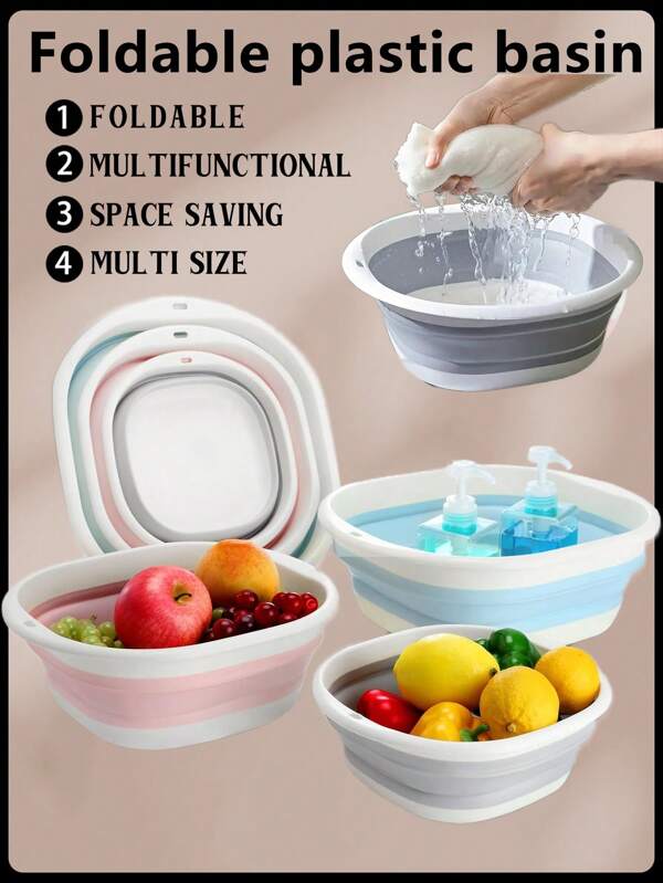 Collapsible Basin - Foldable Dish Tub - Portable Hand Wash Basin ...