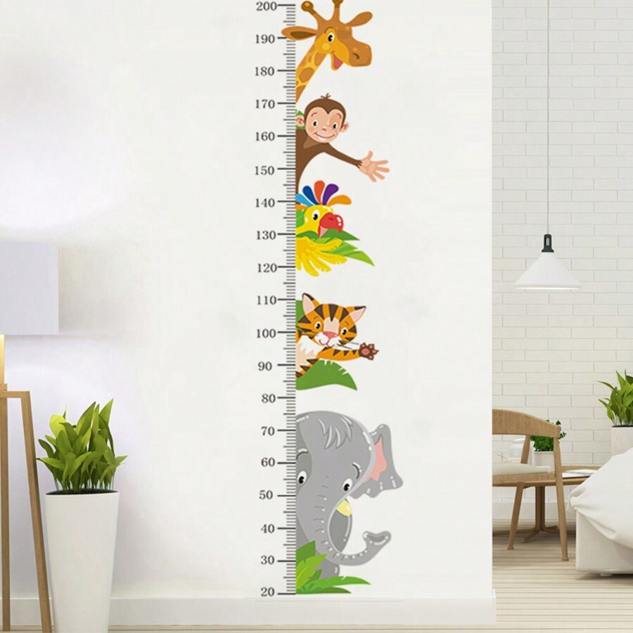 Animal Height Stickers Children's Room Kindergarten Baby Measuring ...