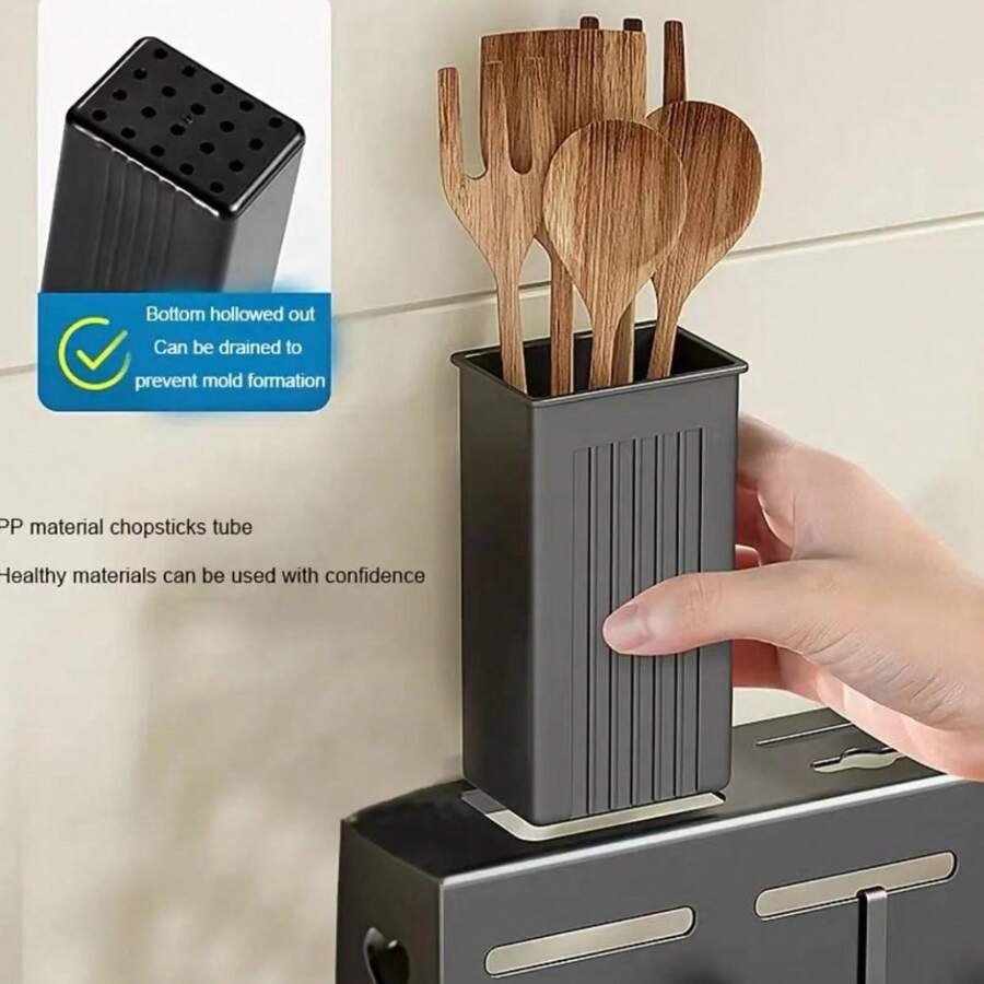 1pc Modern Style Practical Stainless Steel Kitchen Knife Holder Wall ...