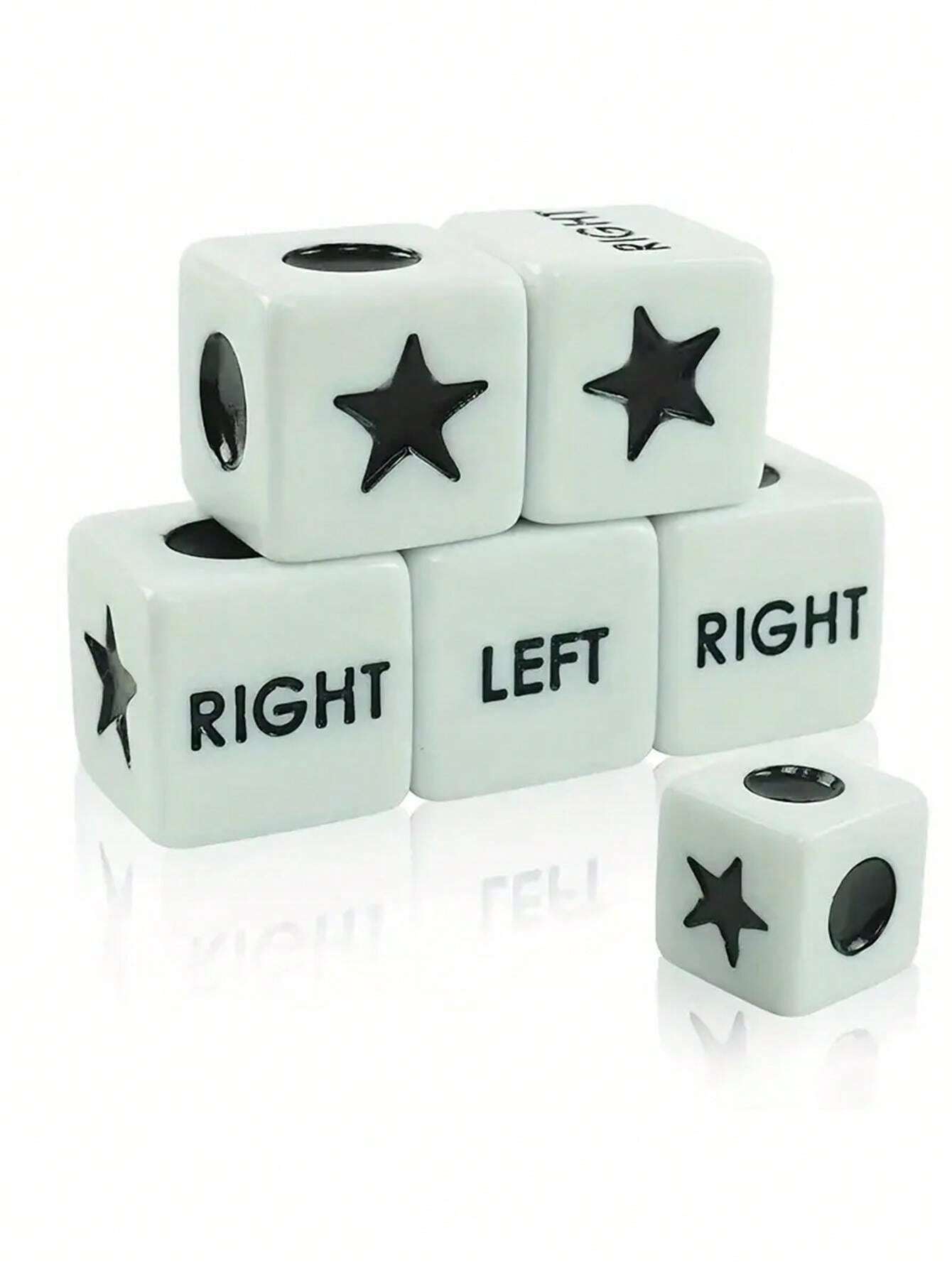 6 ชิ้น ลูกเต๋าสำหรับเกม Left Right Center, ลูกเต๋าสนุกสำหรับเกม LRC ...