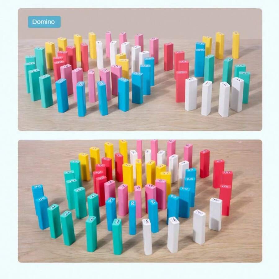 Wooden Colored Expression Stacked Blocks, Creative Puzzle Blocks ...