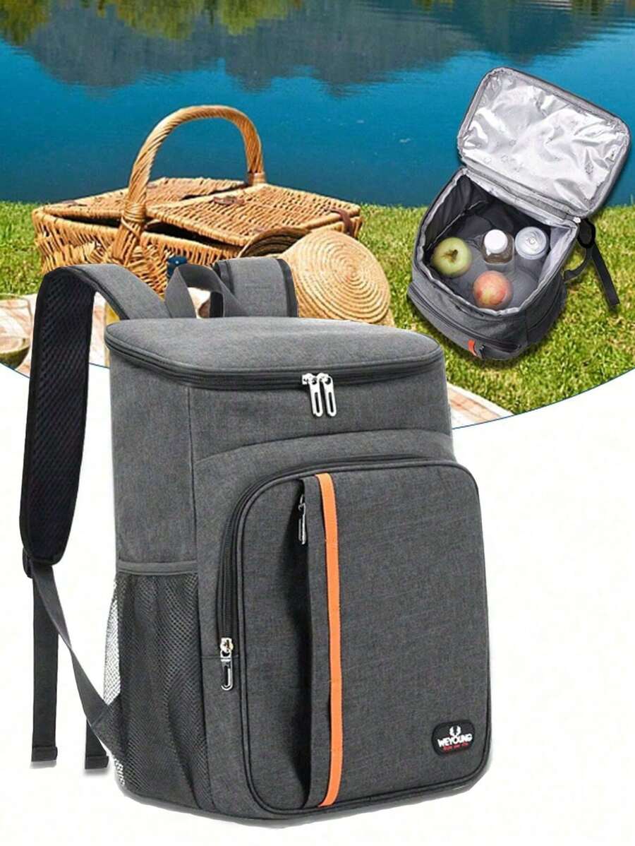 1Pc 18L Large Capacity Insulated Backpack Outdoor Camping Large Lunch ...