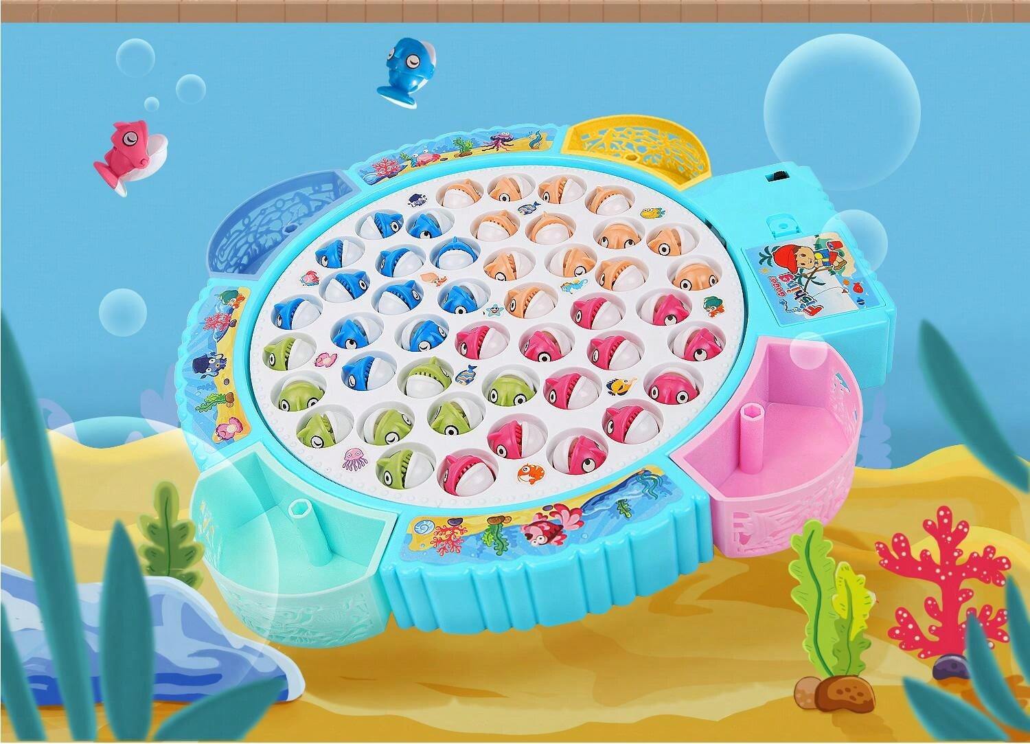 Juguetes de pesca con anzuelo, juegos de pesca con rotación y música ...