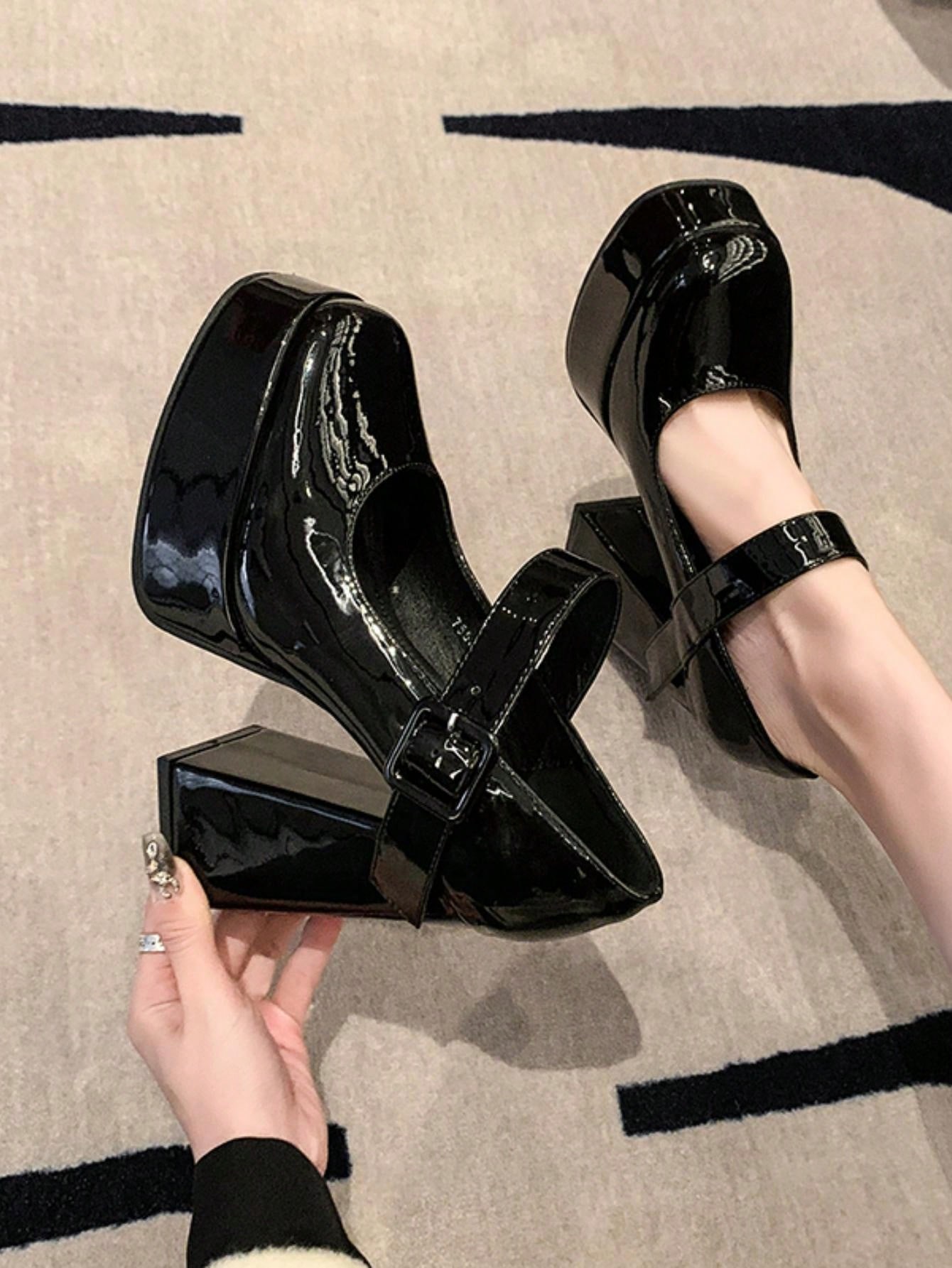 Chaussures À Talons Hauts Style Babies À La Mode Américaine Pour Femmes ...