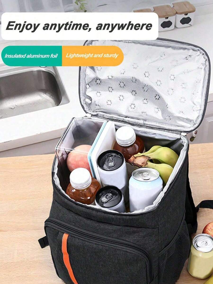 1 ชิ้นไล่ระดับสี 26 ตัวอักษรพิมพ์กระเป๋าถือฉนวนพร้อมซิปปิด, กระเป๋า ...