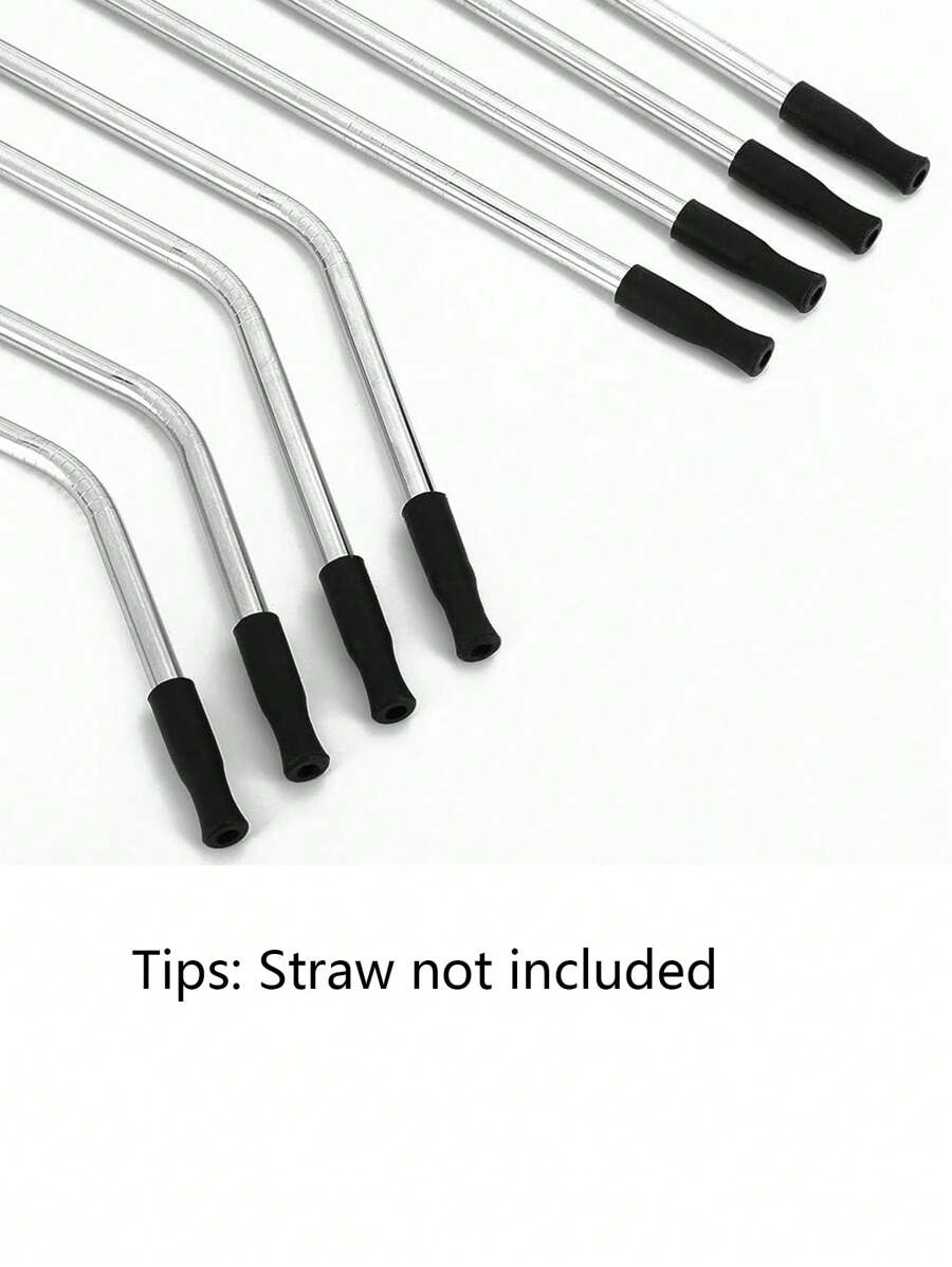 22pcs Reusable Silicone Straw Tips Compatible With 0.23 Inches Diameter ...
