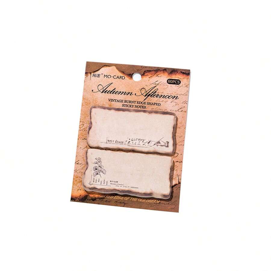 30pcs Vintage Burnt Edge Style Retro Shaped Memo Note Paper, Writeable ...