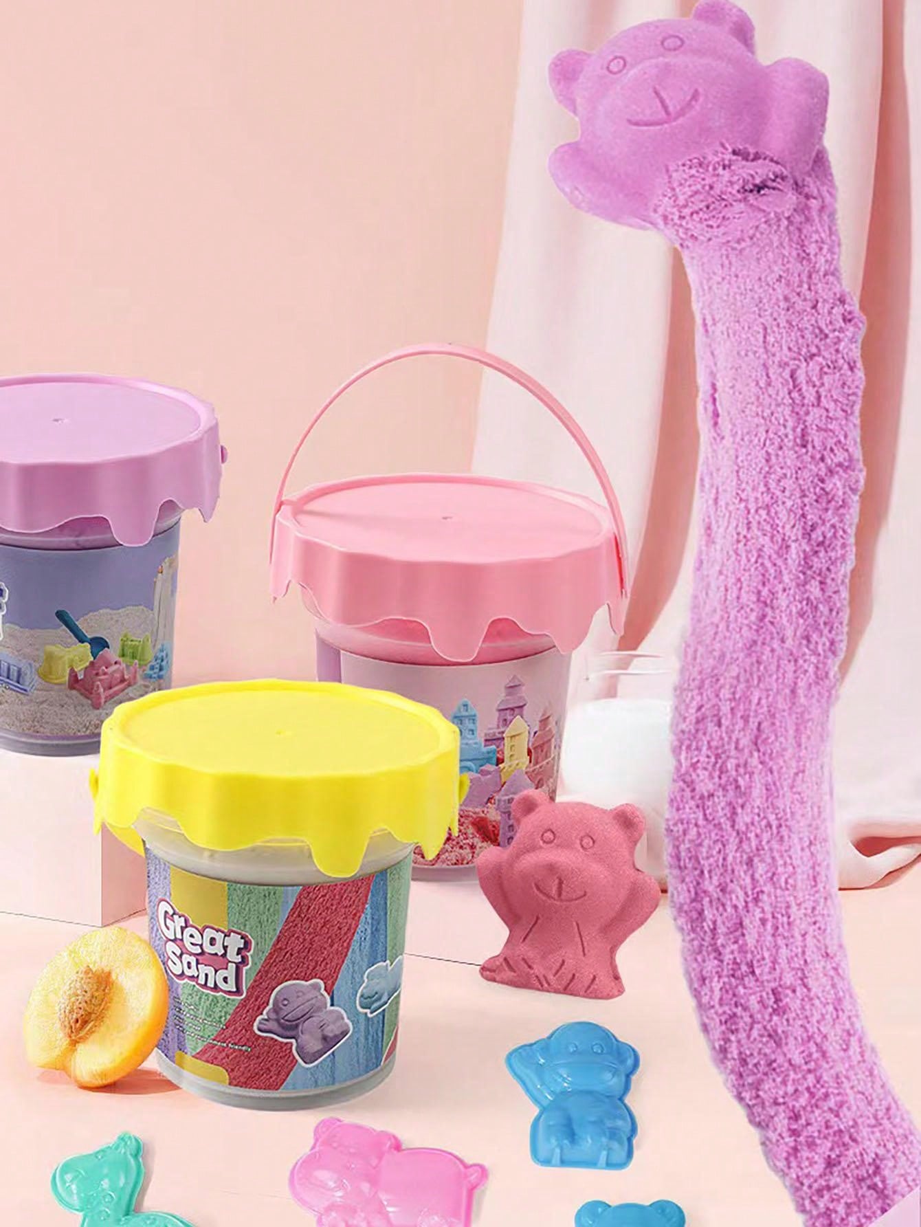 1pc Randomly Selected - Space Design Sand Bucket With 1kg Of Fluffy ...