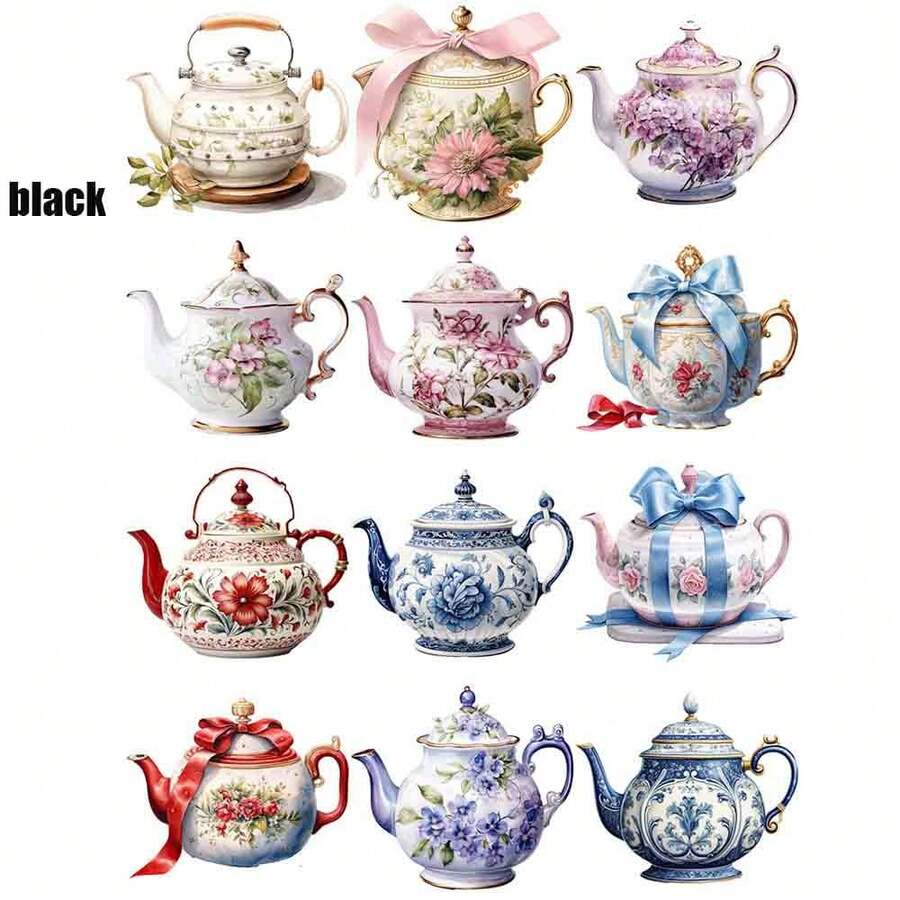 8 Styles Retro & Romantic Afternoon Tea Themed Sticker Decoration, Diy ...