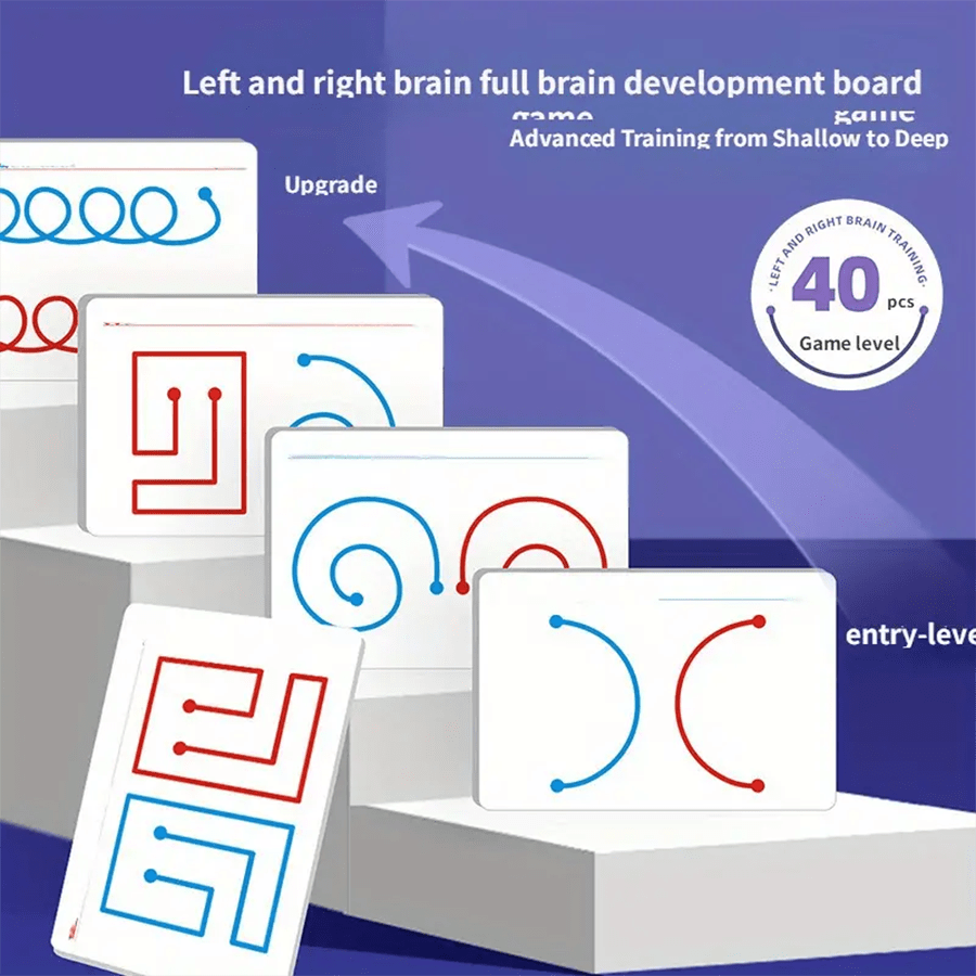 1set 20 Sheets Left And Right Brain Developmental Pen Control Training ...