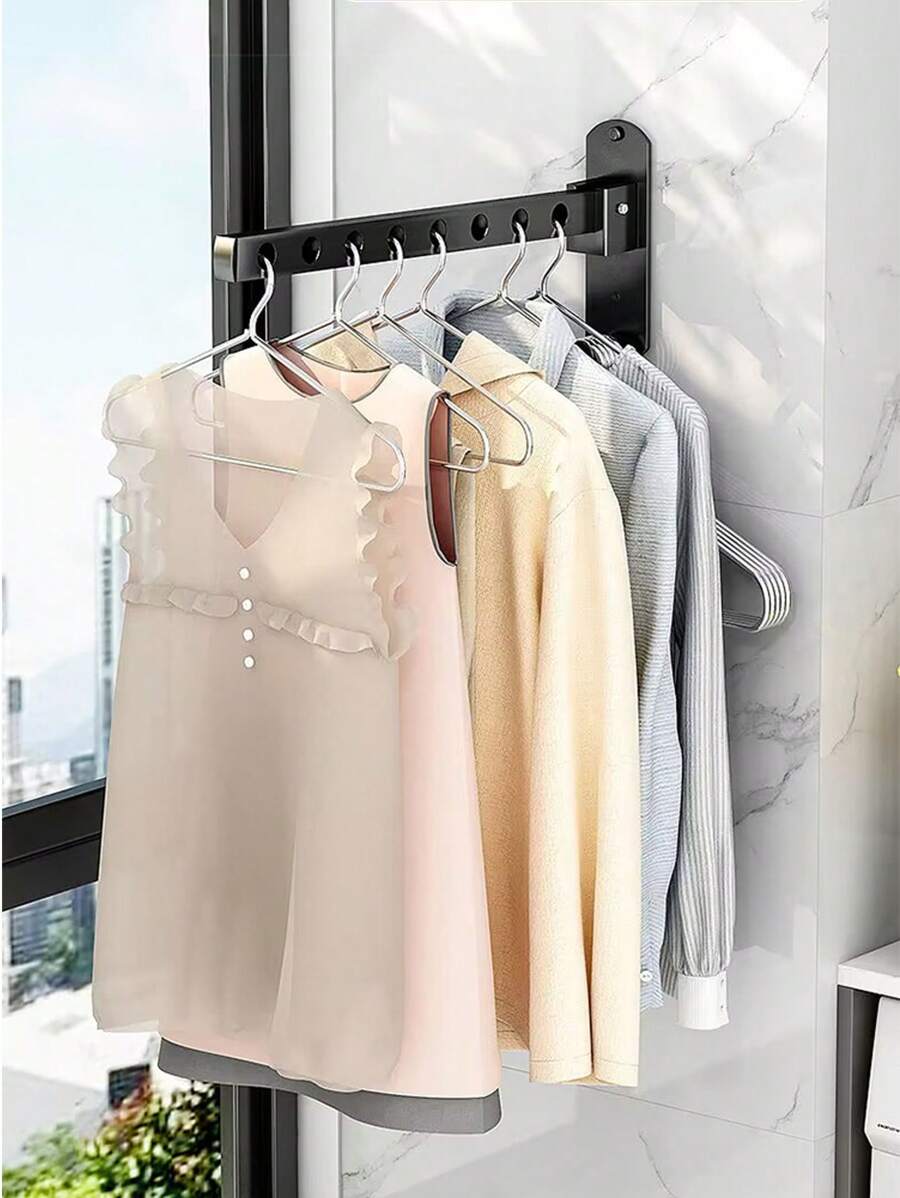 1pc Clothing Drying Rack, Stainless Steel Clothes Rack Wall Mounted ...