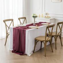 1/6pcs Sheer Table Runner, Transparent Long Table Cloth Suitable For ...
