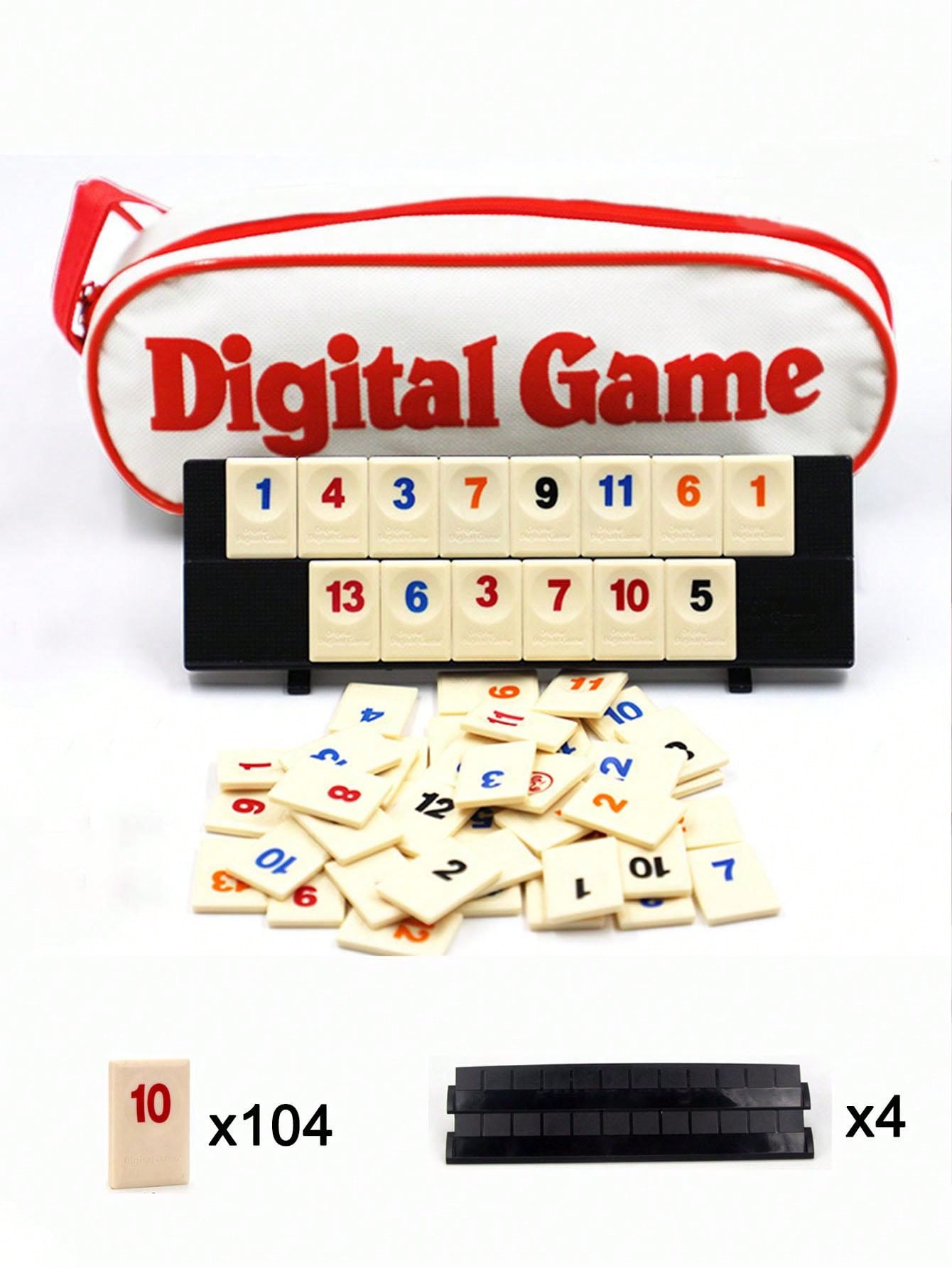 104pcs/Set Rummikub Digital Game Card Adult Casual Gathering Table Game ...