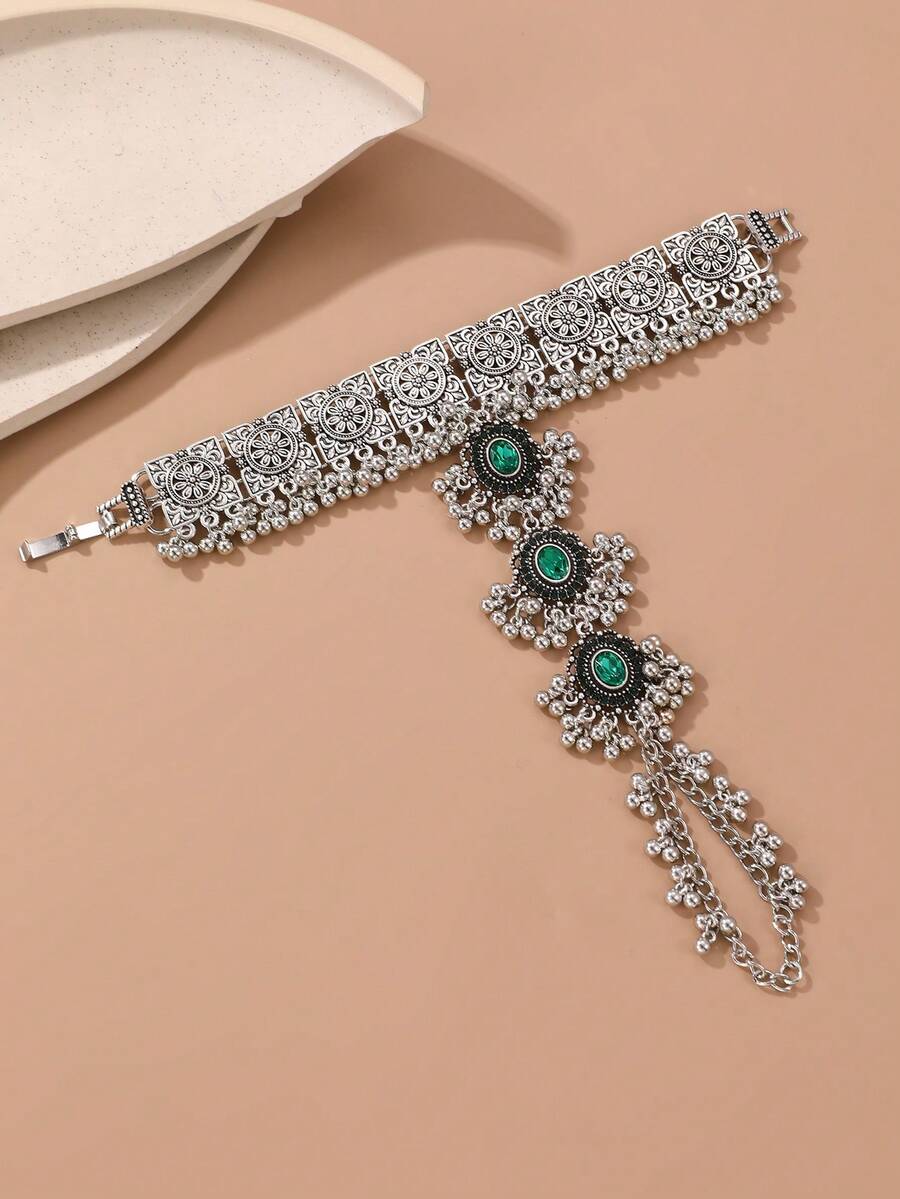 1pc High-End Carved Retro Bohemian Style Hand Chain With Bracelet And ...