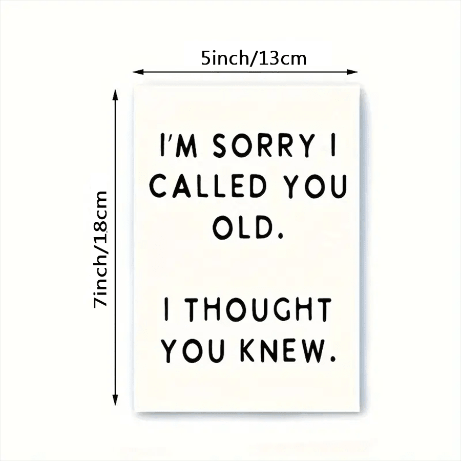 1pc Funny Birthday Card For Friends Humorous Birthday Card For Men