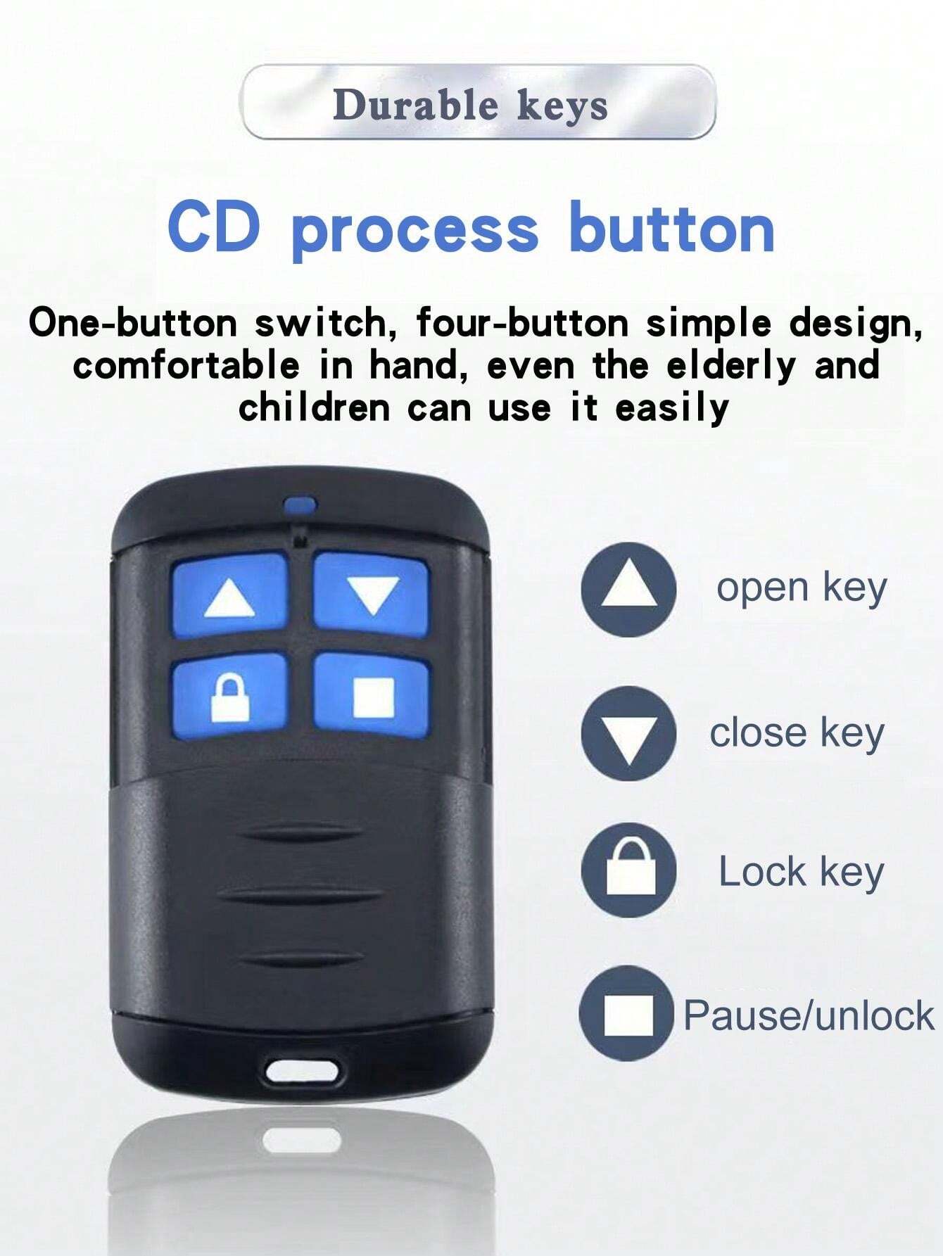 1pc Black Casing Blue Silicone Button Waterproof Sliding Cover Copy ...