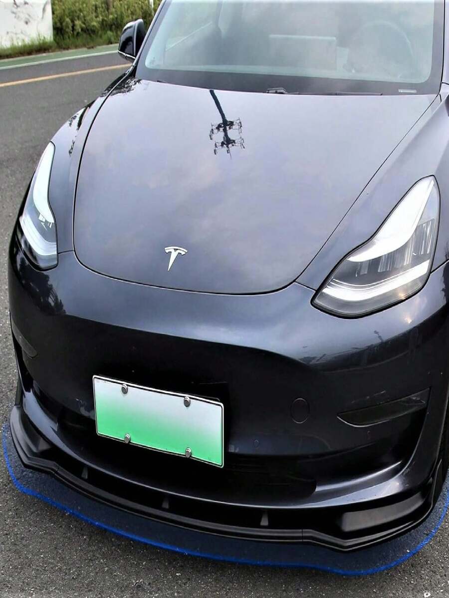 2024 New Tesla For Model For Y Front Bumper Lip Front Spoiler Wing For ...