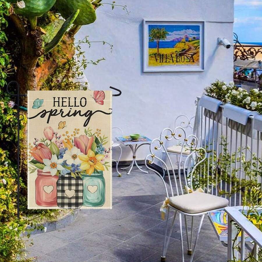 1pc, Spring Tulips Spring Flag, Double Sided Spring Garden Flag For ...