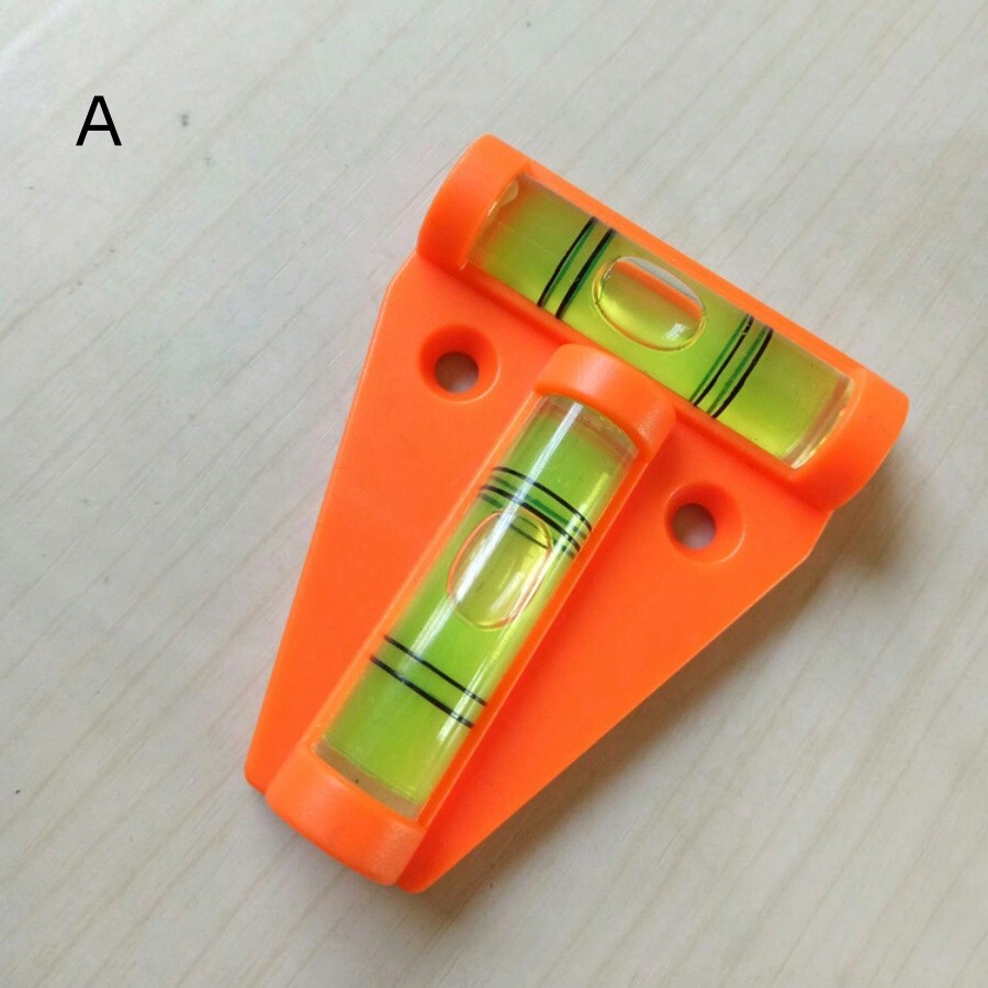 1pc T-Shape Horizontal Bubble Level, Black Dual Two-Way Triangle Bubble ...