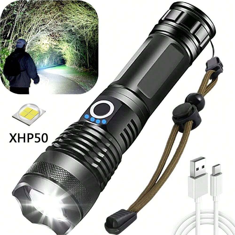 LED Flashlight 5000 Lumen Super Bright Rechargeable Flashlights ...